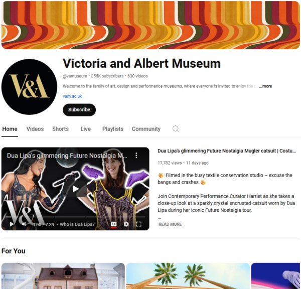 YouTube: Five Museums Documenting Their Collection Through Video ...